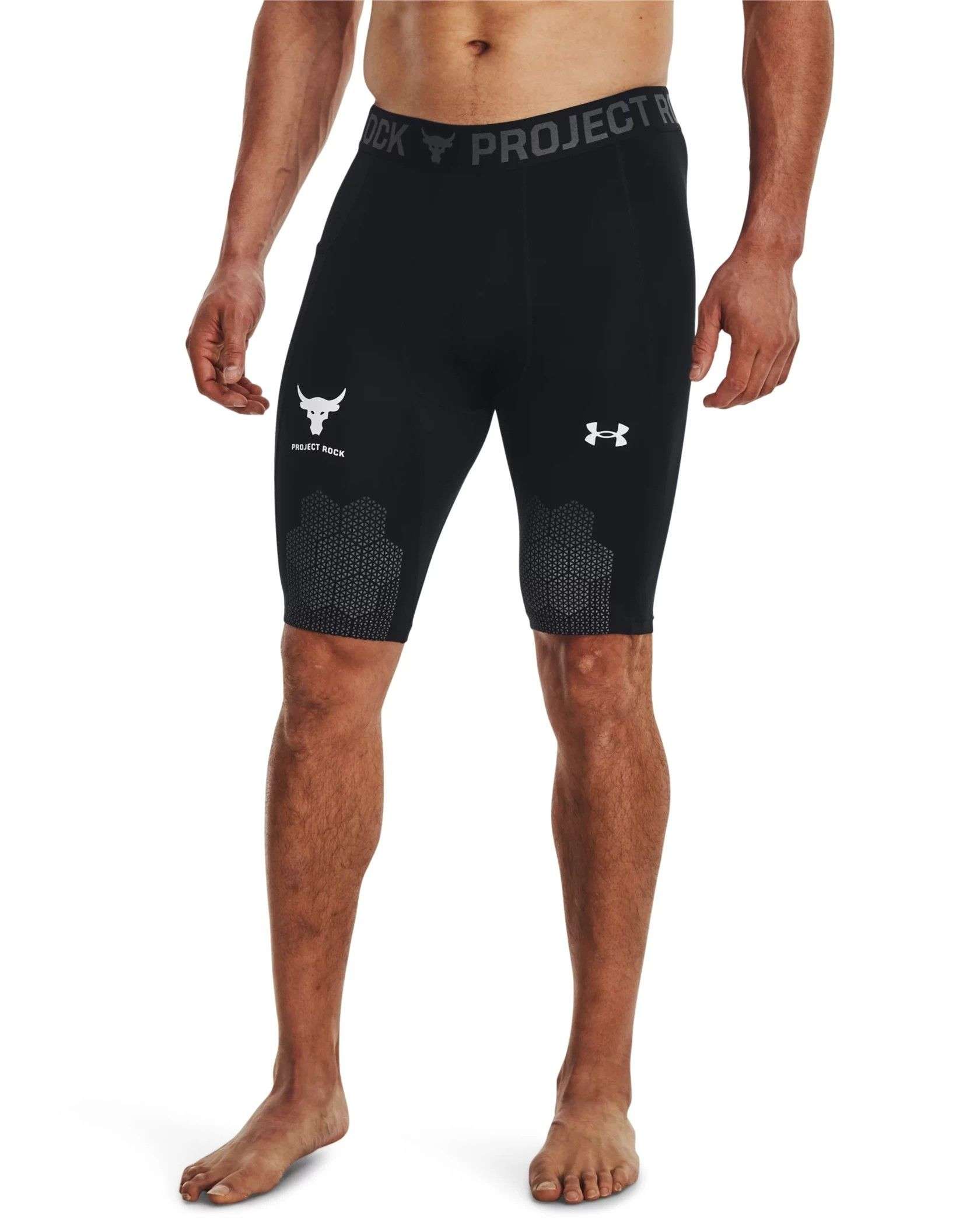 UA Project Rock Armour Print Long Shorts