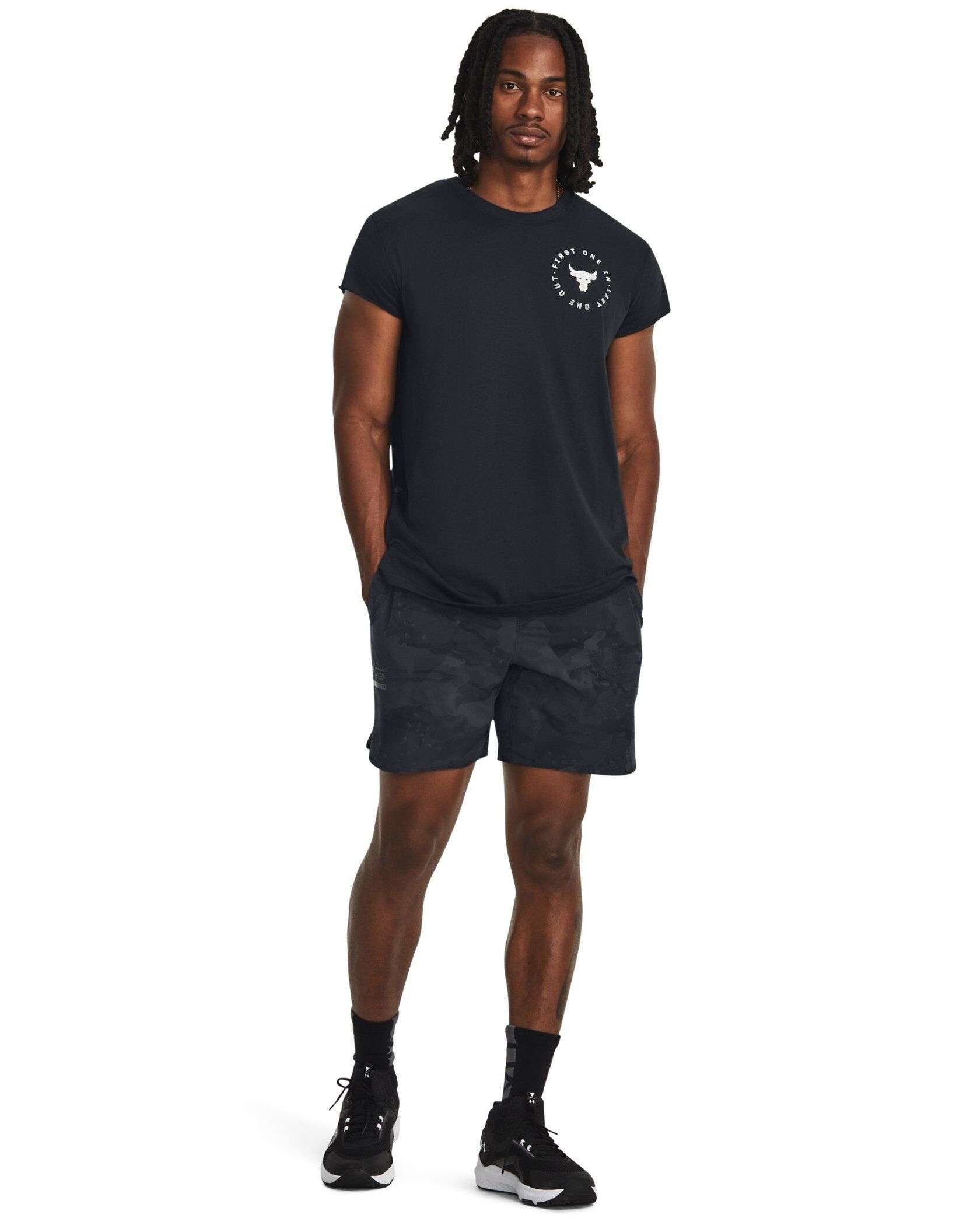UA Project Rock Unstoppable Camo Shorts